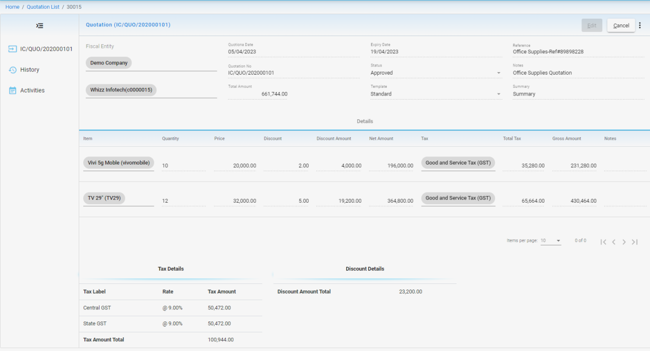 Quotation Software | Quotation Services - CeroBooks